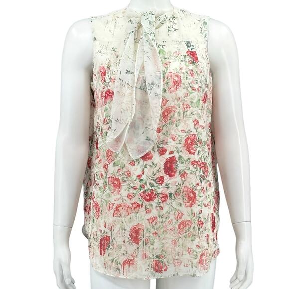 Marchesa Rose | Tops | Marchesa Rose Top Women Small Multi Floral Tie ...
